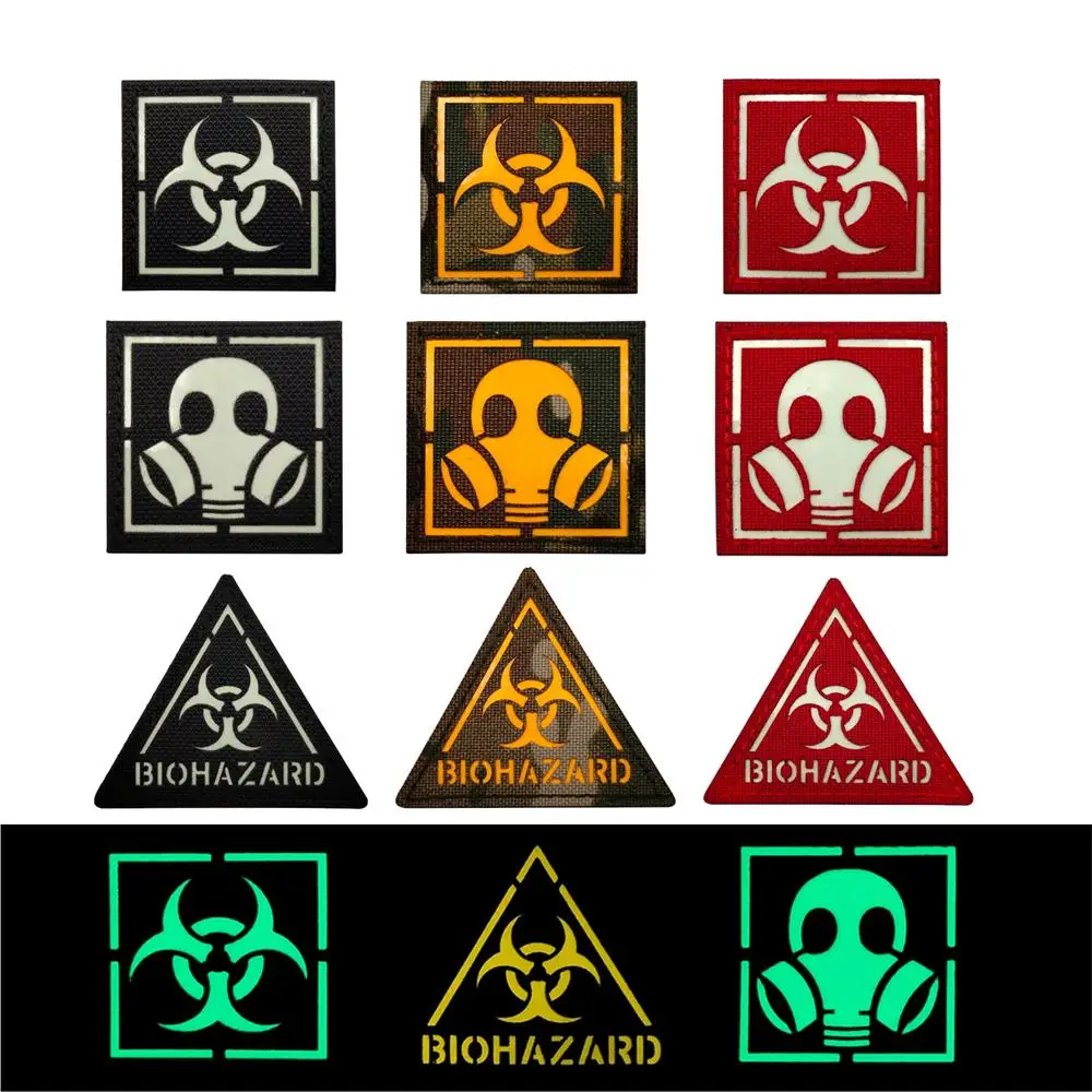 BIOHAZARD-Patch-Military-Armband-Badge-Sticker-Decal-Applique ...