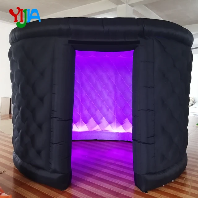 Diamond Pattern Oval Inflatable Photo Booth Enclosure with Inner air ...