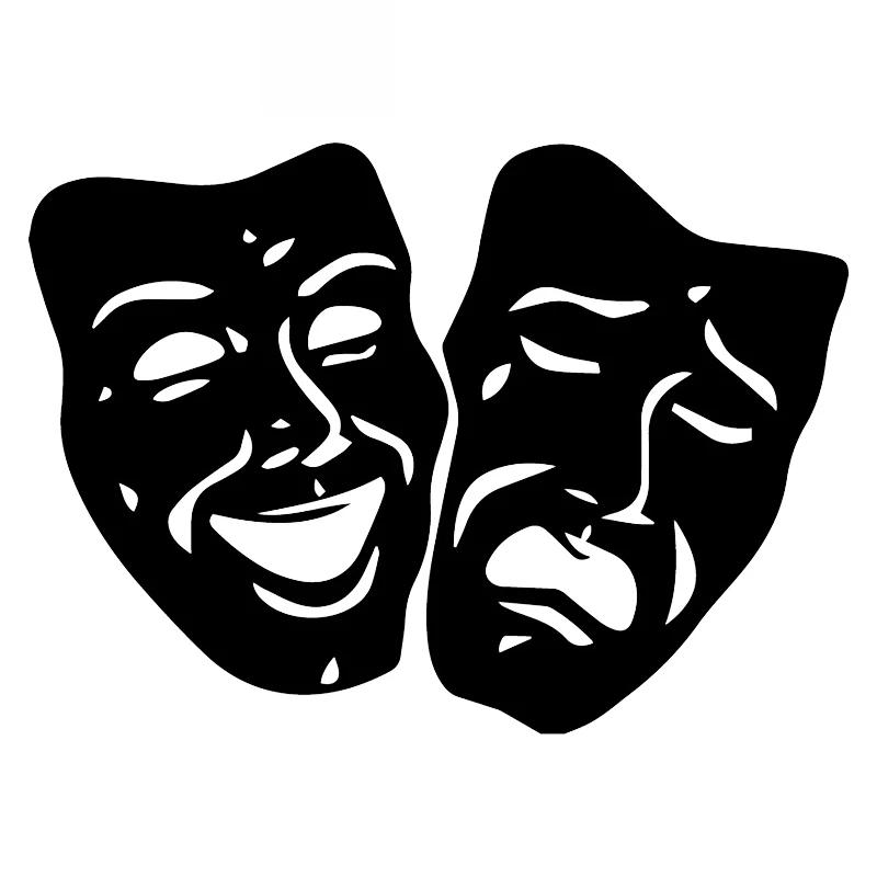 Creative-Crying-Laughing-Mask-Personalized-Car-Sticker-PVC-Body ...