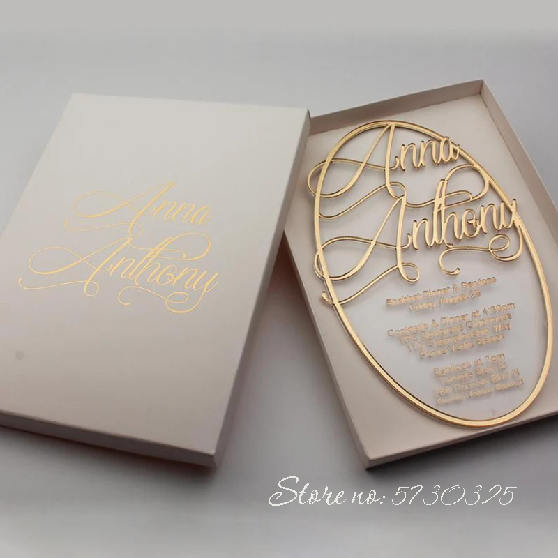 Clear Custom Acrylic Photo Invitation Crystal Invitation Wedding Luxury ...