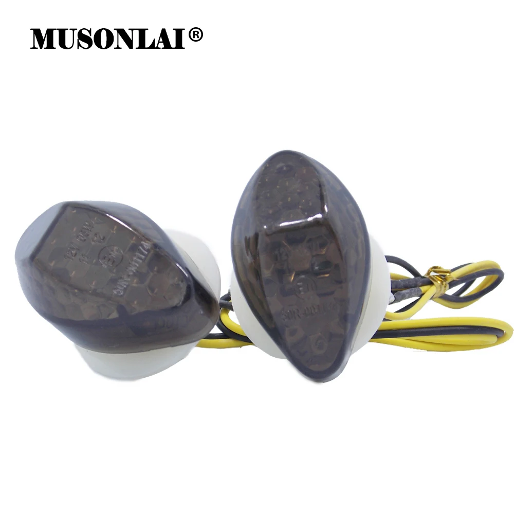 Motorcycle Flush Mount LED Turn Signals Indicator Blinker Light Amber ...
