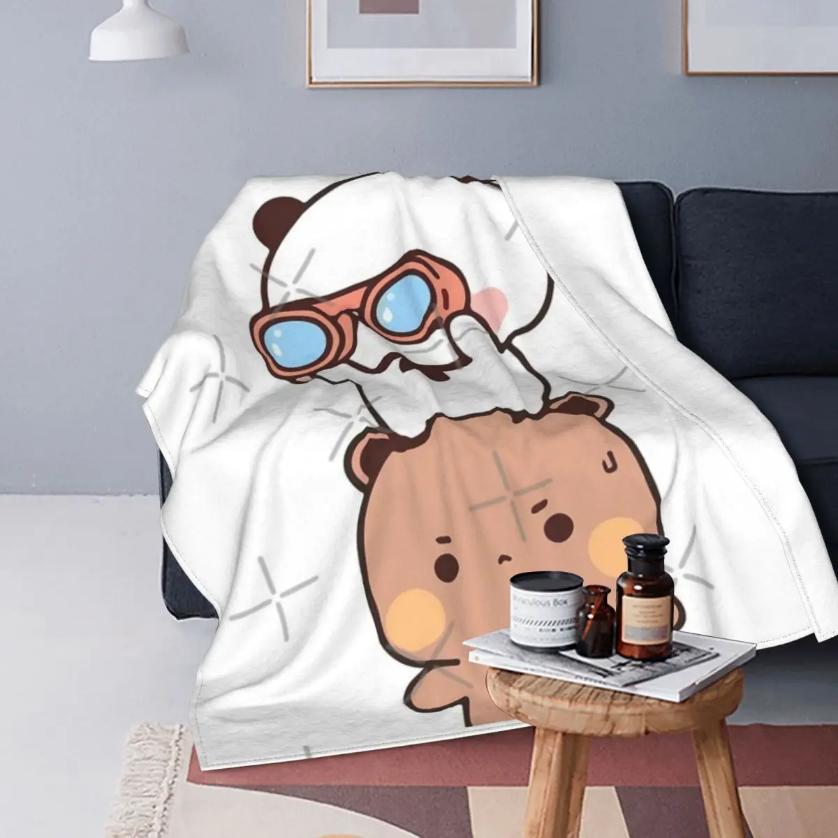 Funny-Panda-Bear-Bubu-Dudu-1-Blanket-Bedspread-Bed-Plaid-Plaid-Baby ...