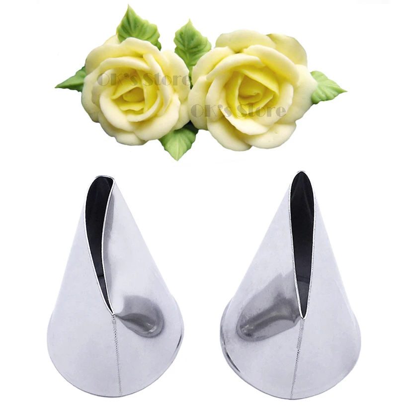 Big Rose Petal Icing Nozzle Decorating Tip Sugarcraft Cake Cupcake ...