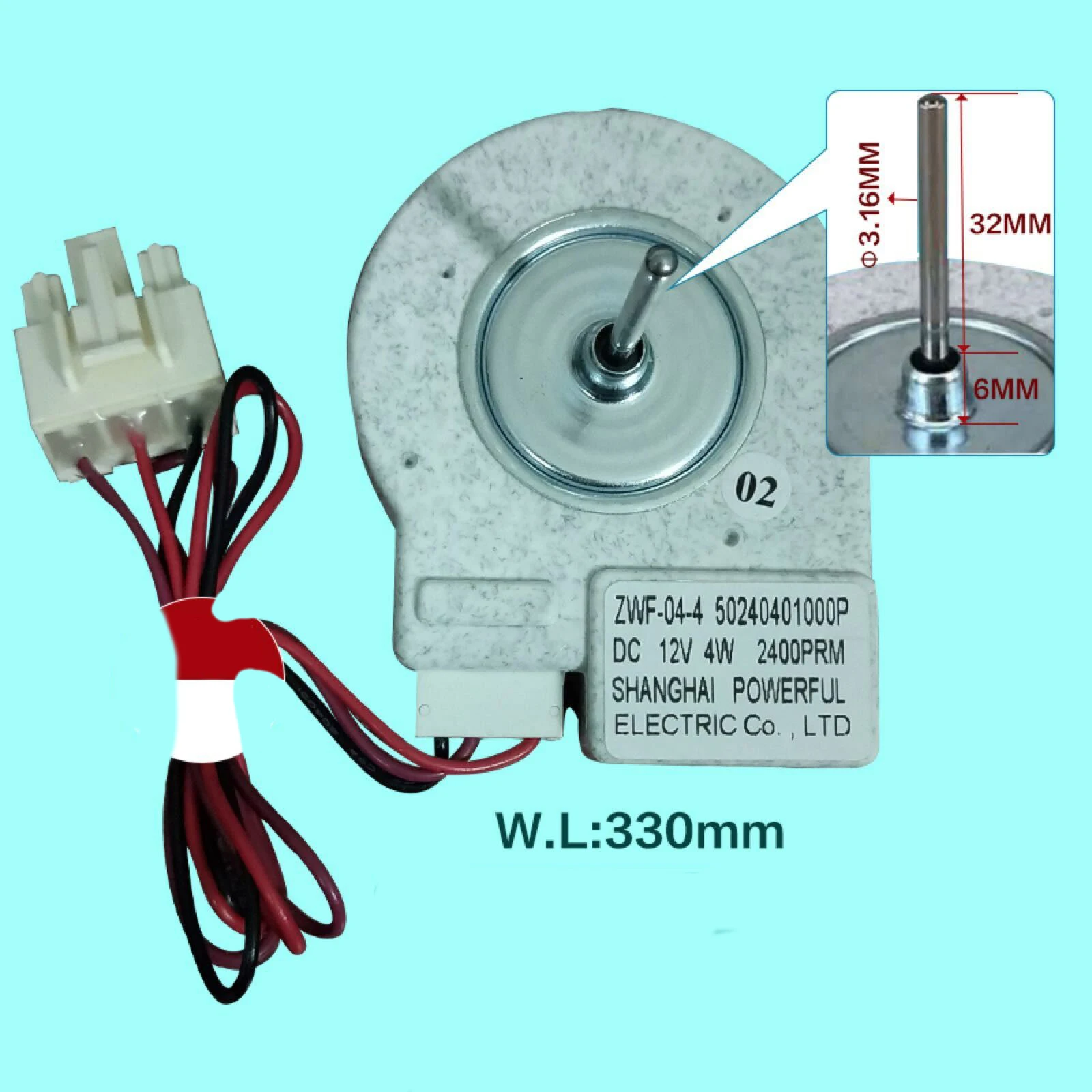 Replacement Universal Fan Motor for Midea Refrigerator BCD-330WTV ...