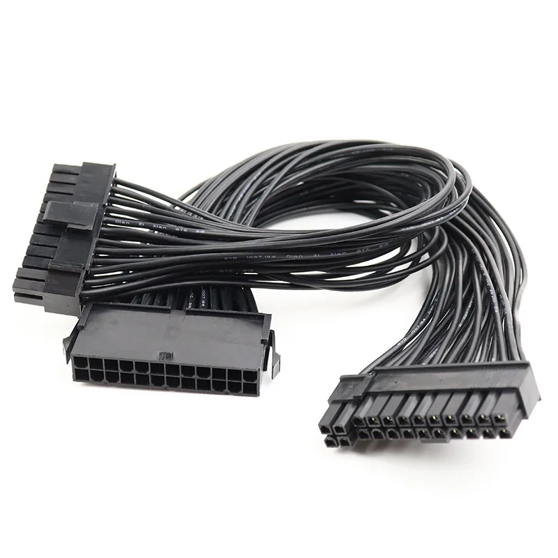 24 pin Power Supply One to two Extension Cord ATX Power Motherboard ...