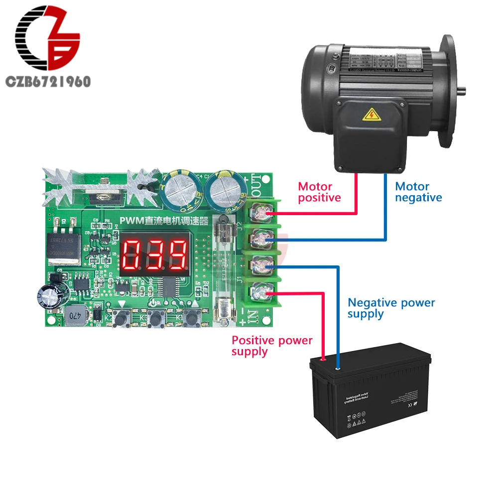 600W-DC-12-60V-Voltage-Regulator-10A-Digital-PWM-DC-Motor-Speed ...