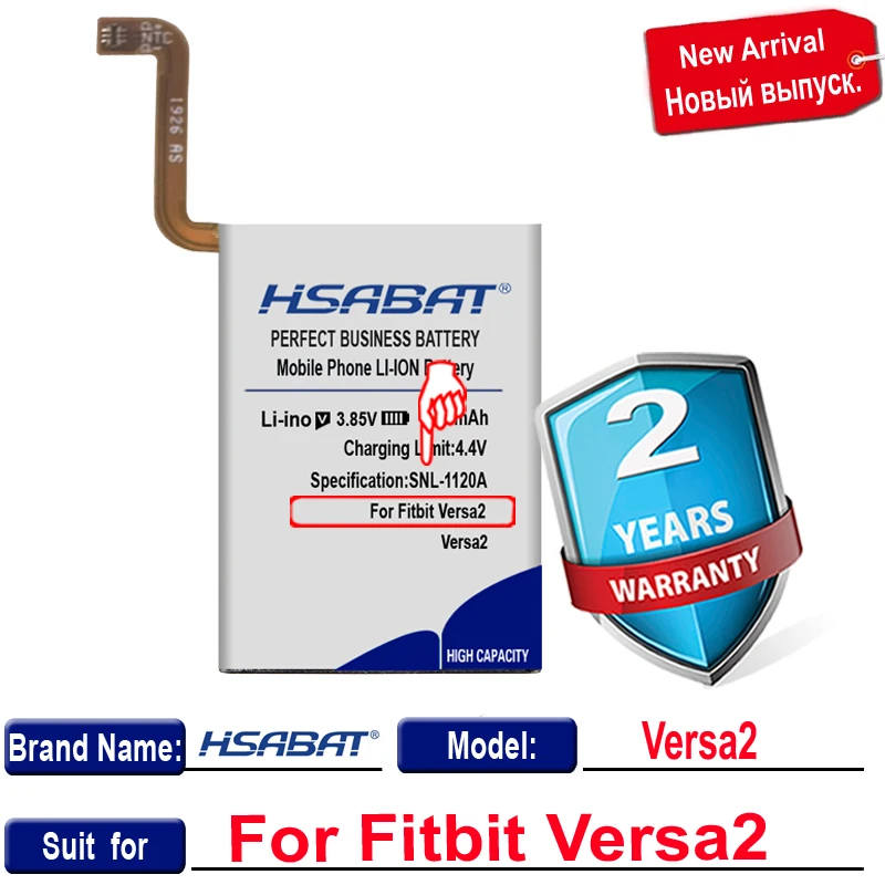 HSABAT 400mAh Battery for Fitbit Versa2 Versa 2 Smartwatch - AliExpress 509