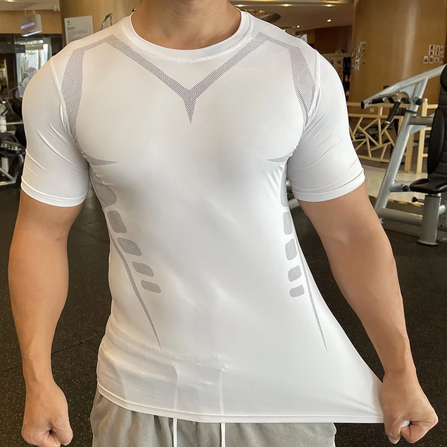 Bodybuilding Men's Short Sleeve Compression T Shirt - Men's Fitness ...