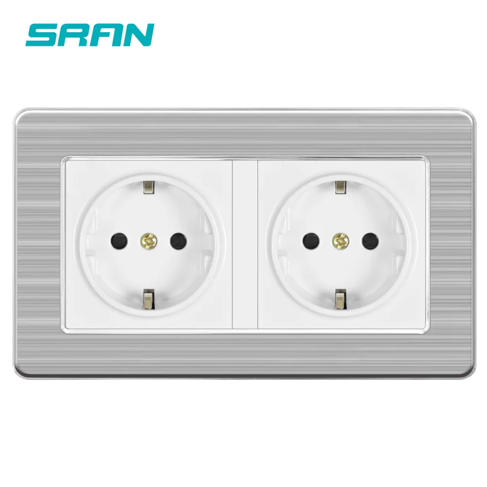 16a Eu Standard Wall Socket | Eu Standard Socket | Double Frame Wall ...