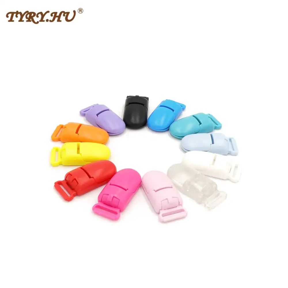 TYRY.HU 100Pc Baby Pacifier Clip Solid Plastic Pacifier Clip Soother ...