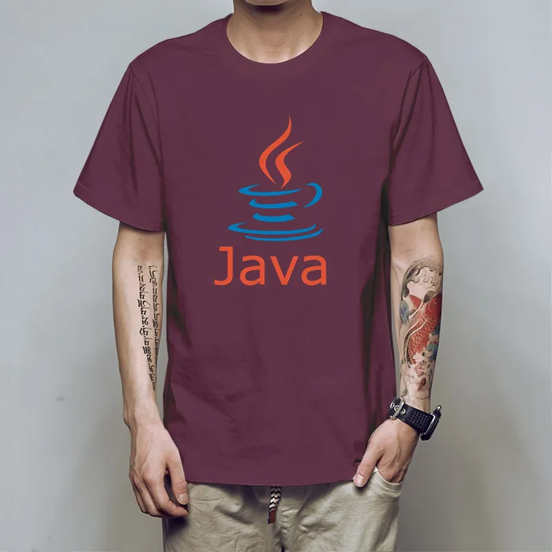 Programador JAVA 3D impreso para Hombre, Camiseta de algodón Orangic ...