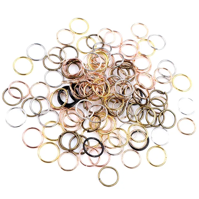 200pcs/Lot 3/4/5/6/7/8/10mm Metal DIY Jewelry Findings Open Single Loops Jump Rings & Split Ring ...