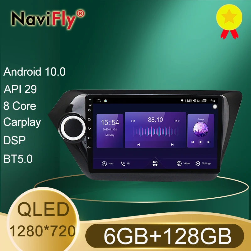 Navifly 7862 Series 6gb+128gb Qled 1280*720 Android 10.0 Car Radio ...