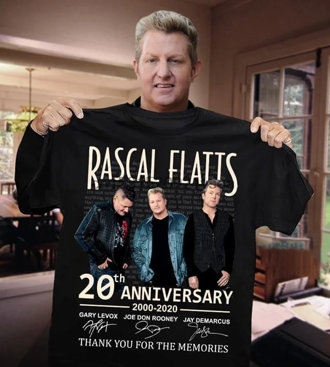 Rascal Flatts 20 주년 기념 2000 2020 메모리에 감사드립니다 회원 서명 T 셔츠| | - AliExpress