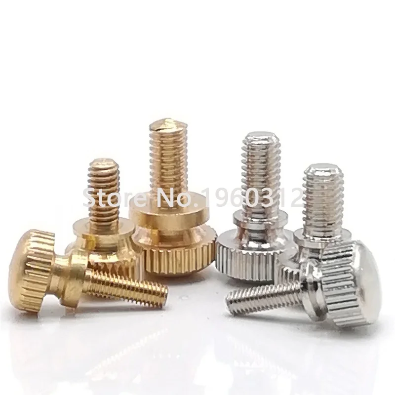 2-5PCS M3 M4 M5 M6 GB834 Brass Knurled head or Nickel plating hand ...