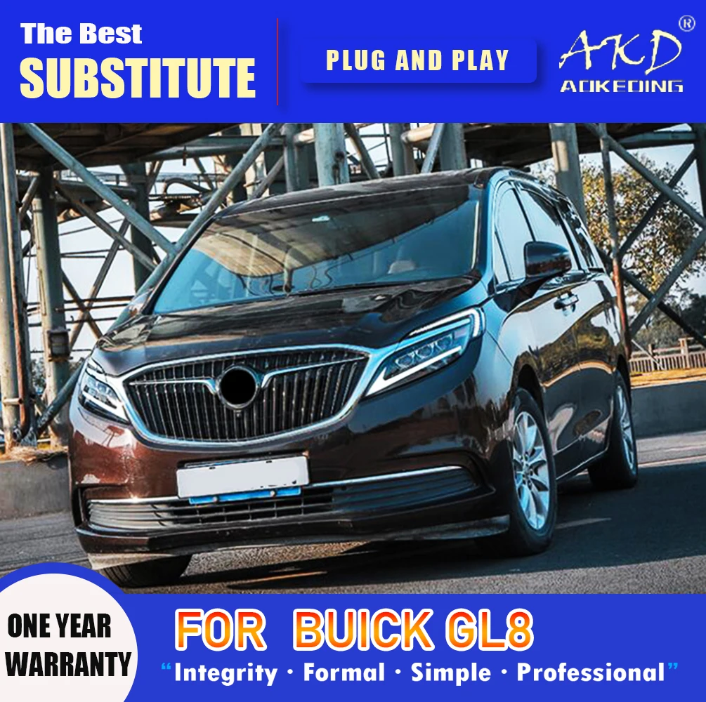 AKD Head Lamp for Buick GL8 LED Headlight 2017-2020 Headlights GL8 DRL ...
