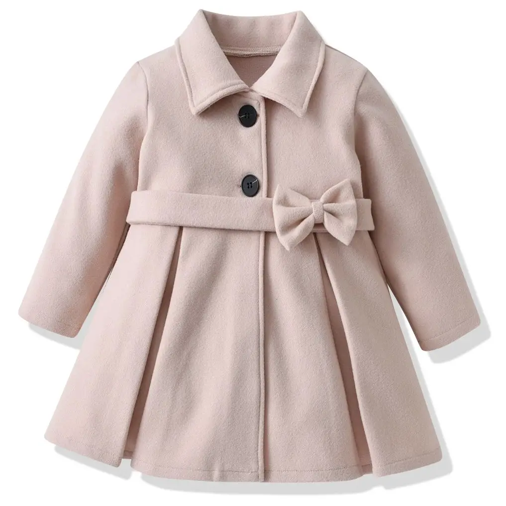 New Baby Girls Woolen Jacket Coat Kids Winter Outerwear Clothes ...