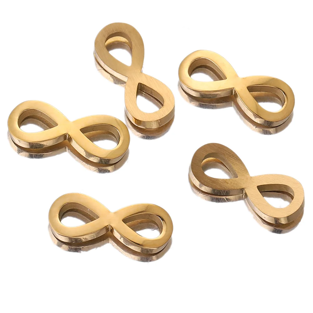 5pcs-Lot-Gold-Stainless-Steel-Infinite-Symbol-Connector-Charms-DIY ...