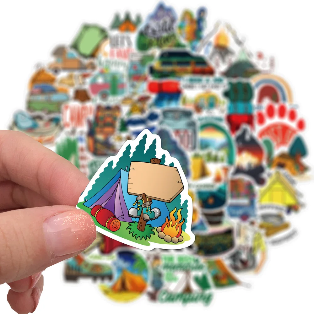 50pcs Wilderness Adventure Landscape Decal Sticker Waterproof Outdoor ...