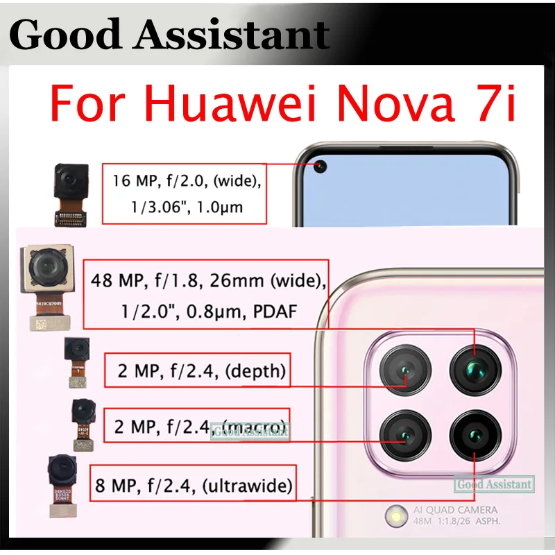 For Huawei Nova 7i JNY-LX2 JNY-L21A JNY-L21B JNY-L22A Back Main Rear ...
