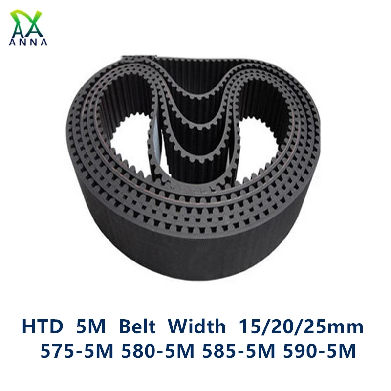 Htd 5m Timing Belt C=575/580/585/590 Width 15/20/25mm Teeth 115 116 117 ...