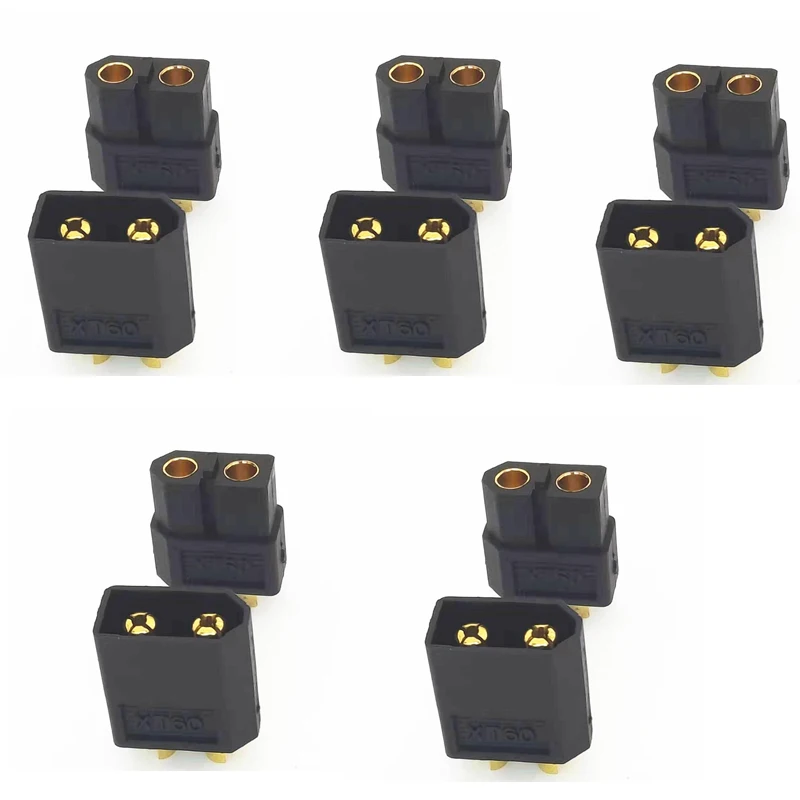 5Pairs XT60 Color Black Yellow Male & Female Bullet Connector Plug for ...