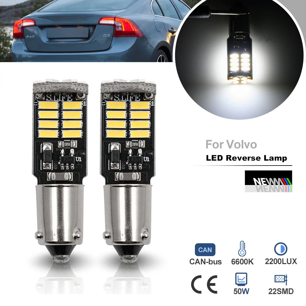 For Volvo S60 Mk2 2010-2018 Canbus Bay9s H21w 12v Led Reverse Light ...