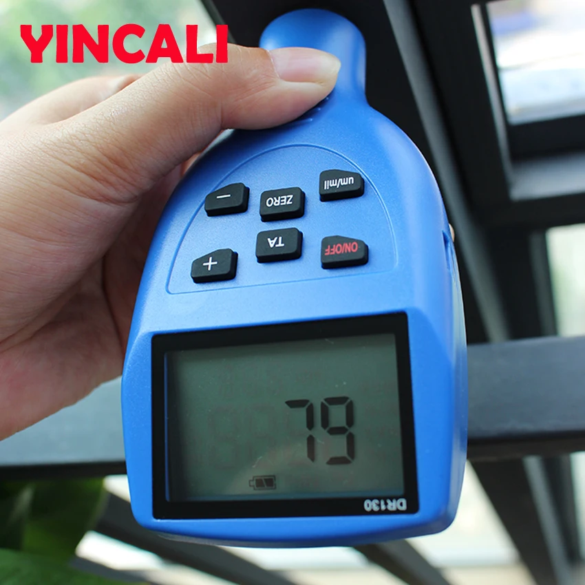Dual-Use Digital Car Paint Spray Coating Thickness Gauge Tester DR130 ...