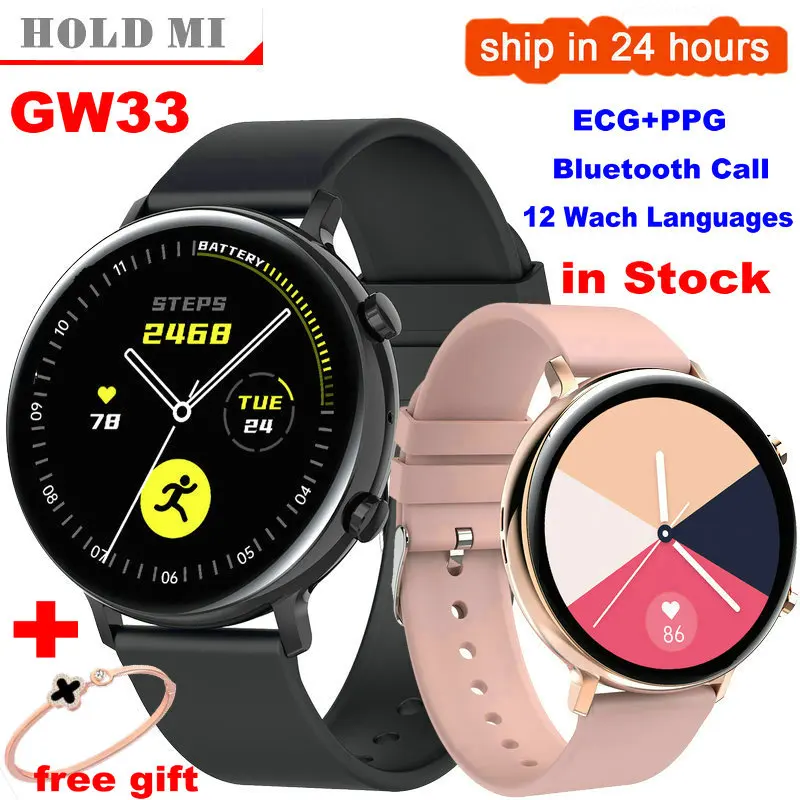 Reloj inteligente GW33 para hombre y mujer con Bluetooth y pantalla HD ...