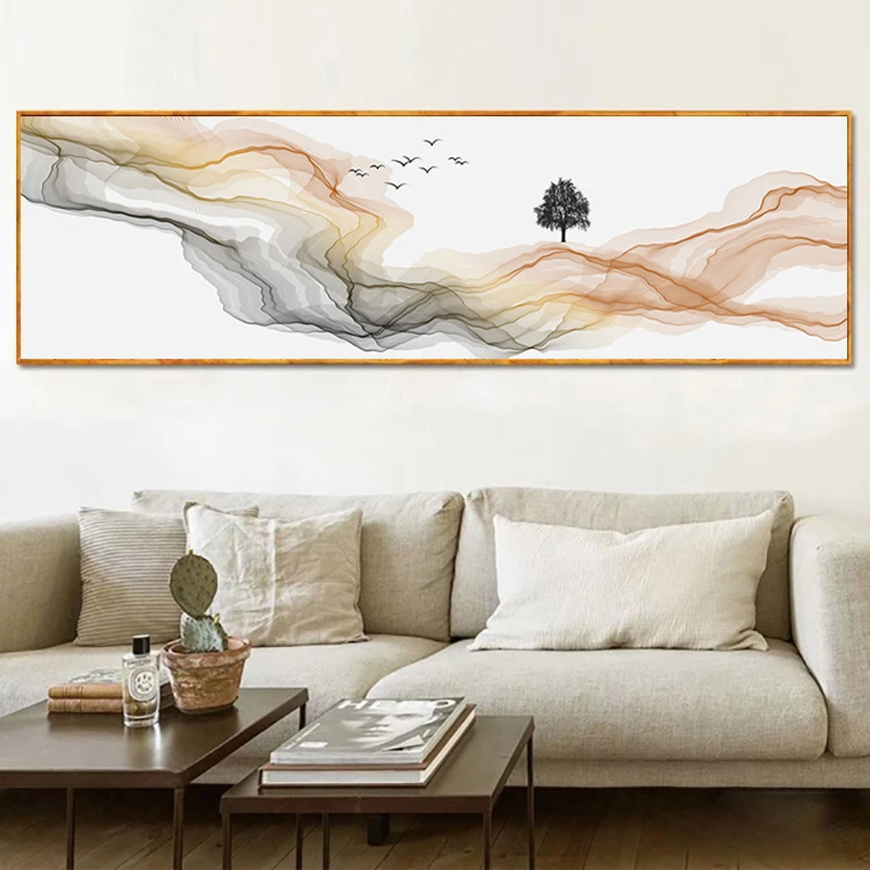 Modern-Abstract-Long-Canvas-Painting-Abstract-Art-Posters-and-Print ...