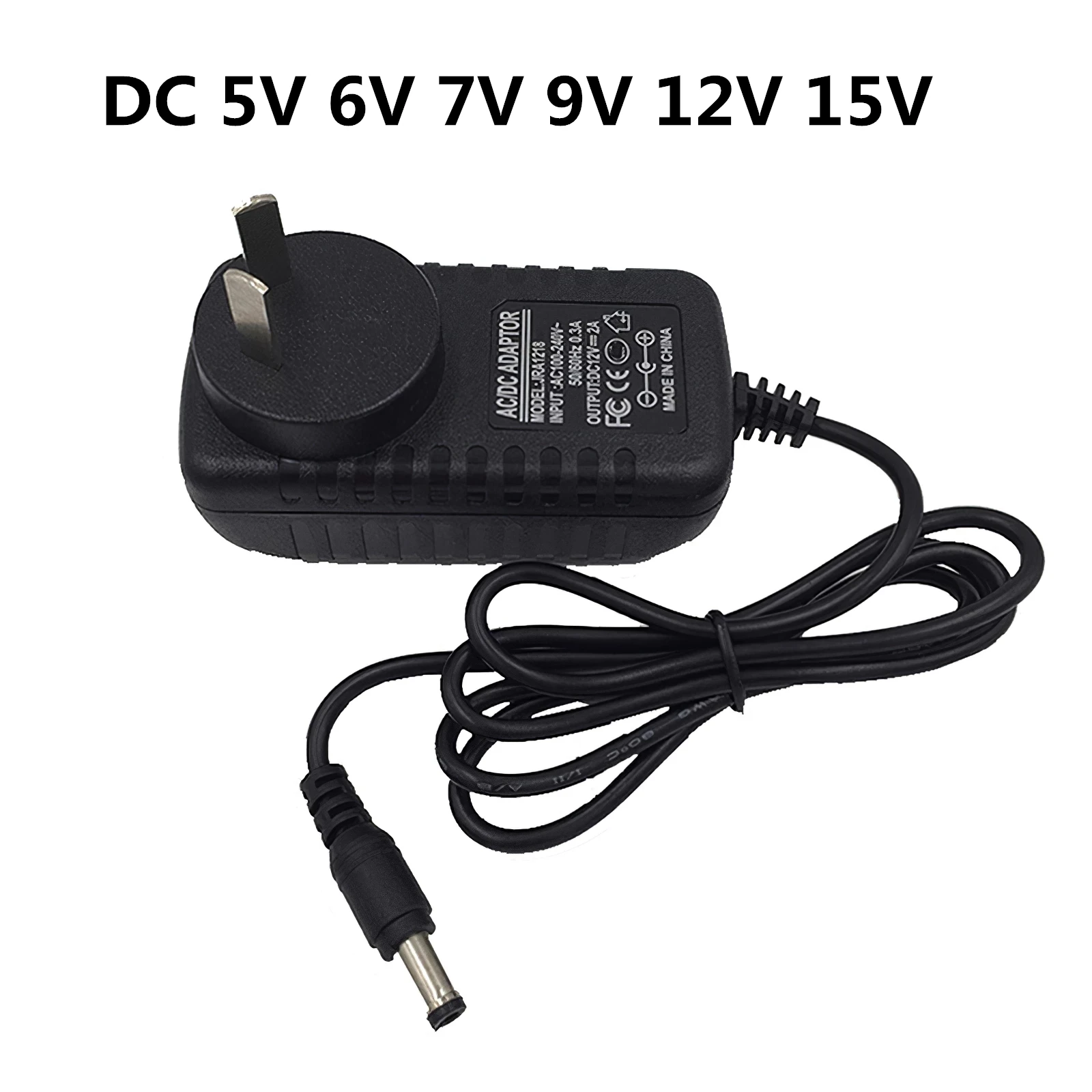 AU Power Adapter AC 110V-240V To DC 5V 6V 7V 9V 12V 15V 0.5A -2A ...