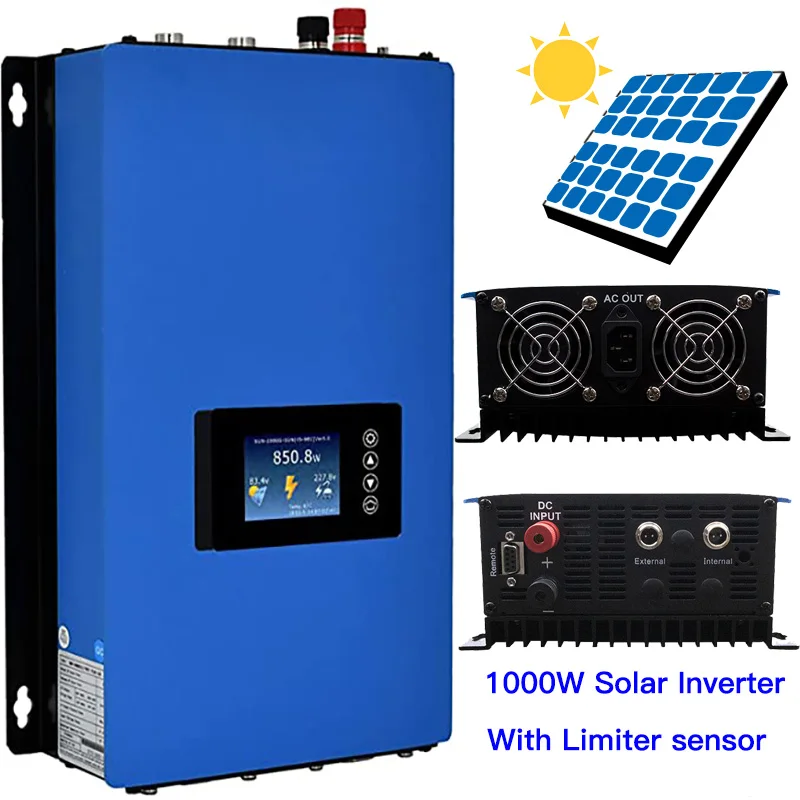 1000W Solar wechselrichter Mit Limiter Sensor 30V 36V MPPT Auf Grid Tie ...