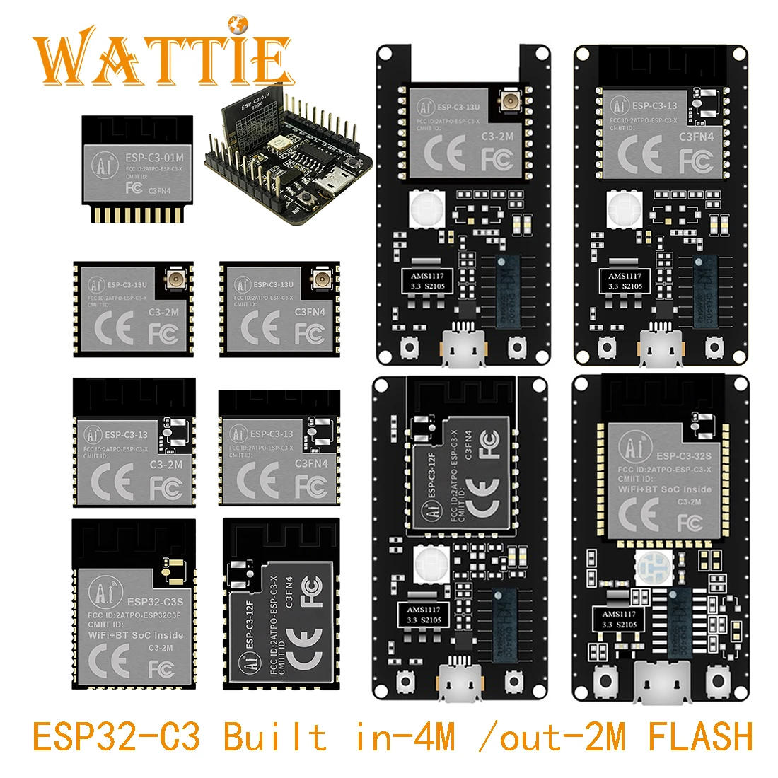 ESP32 C3 ESP C3 ESPC3 C3S 12F 13 13U 01M 32S Mini WiFi+ BLE 5.0 ESP32 ...