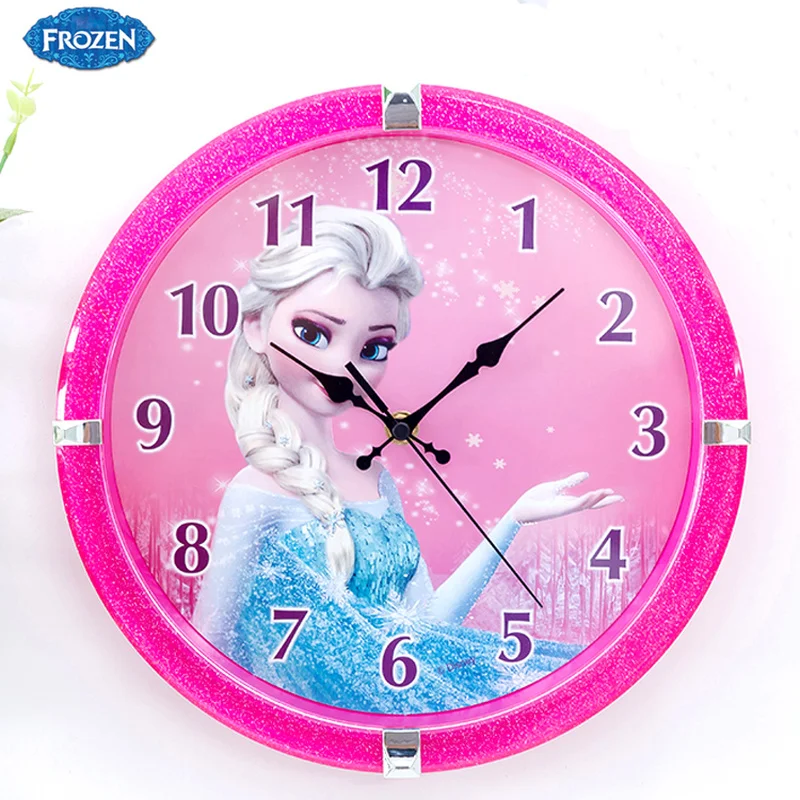 Disney Cartoon Wall Clock Frozen Silent Wall Clock Living Room Bedroom ...