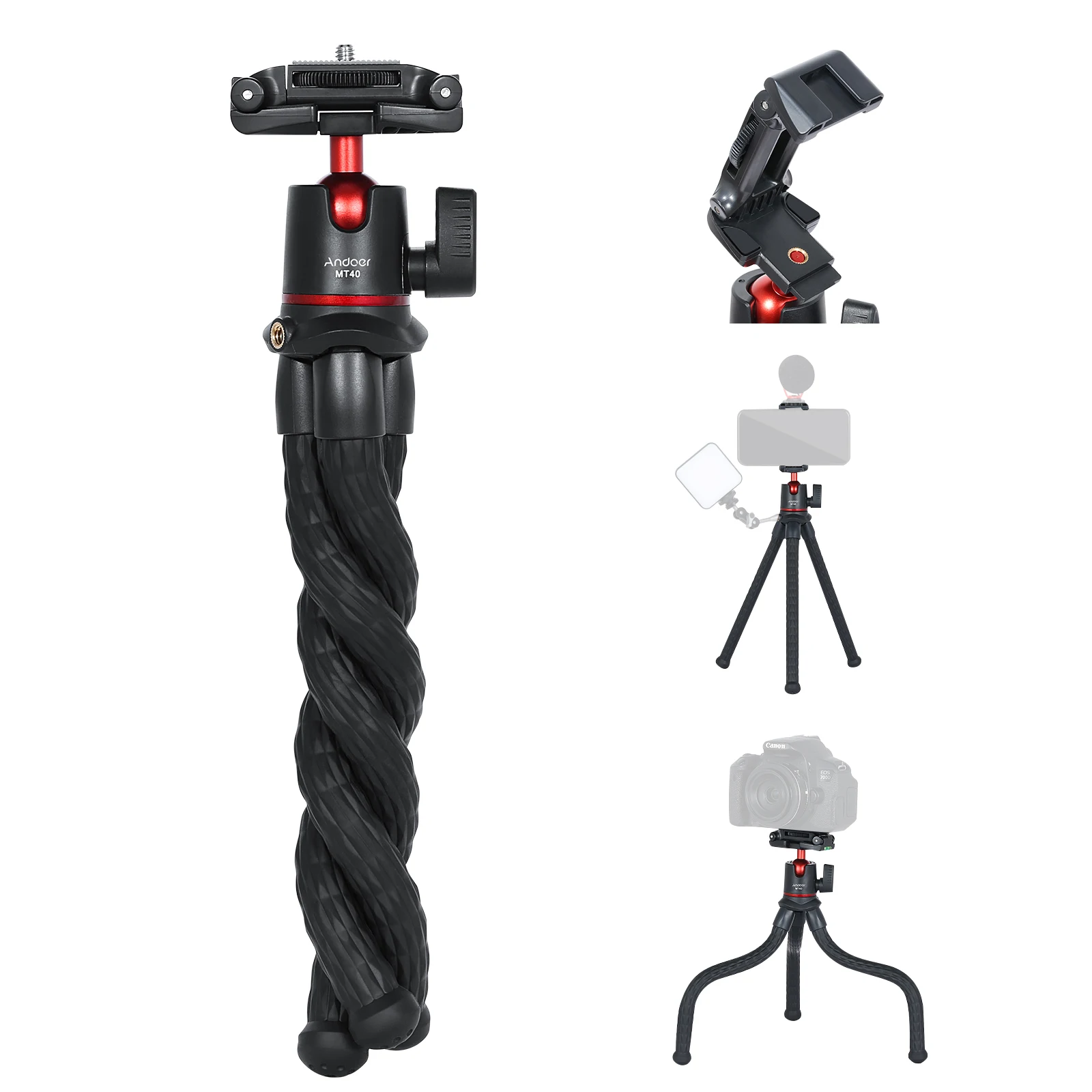 Andoer-MT40-Flexible-Octopus-Tripod-Stand-2-in-1-Platform-Design-360 ...