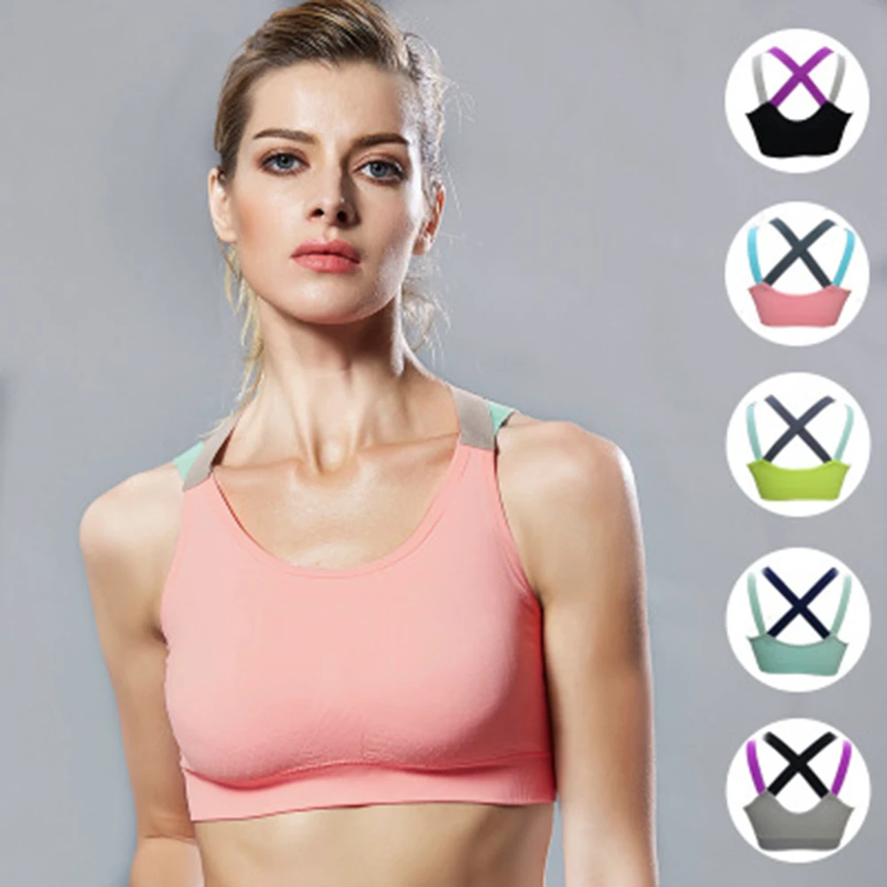 Hot 3D Back Crossover Sports Bra Wirefree Fitness Vest Running Shockproof Underwear MVI ing ...