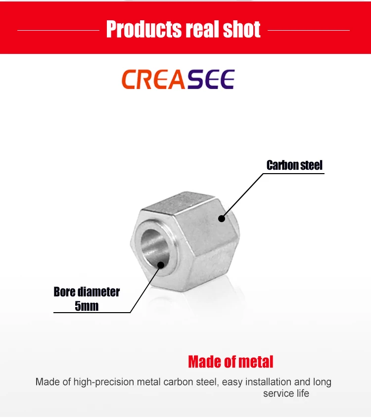 Creasee 6pcs V-roll Aluminum Extrusion Printer 3d Parts Eccentric Screw ...