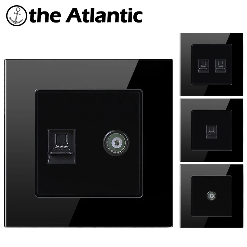 Rj45&TV Port Socket Dual Rj45 Atlectric Data Outlet TV Port Wall Socket ...