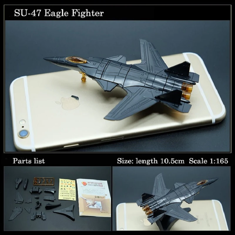 4d Su-47 Fighter Assembly Aircraft Model Puzzle Building Figure - Model ...