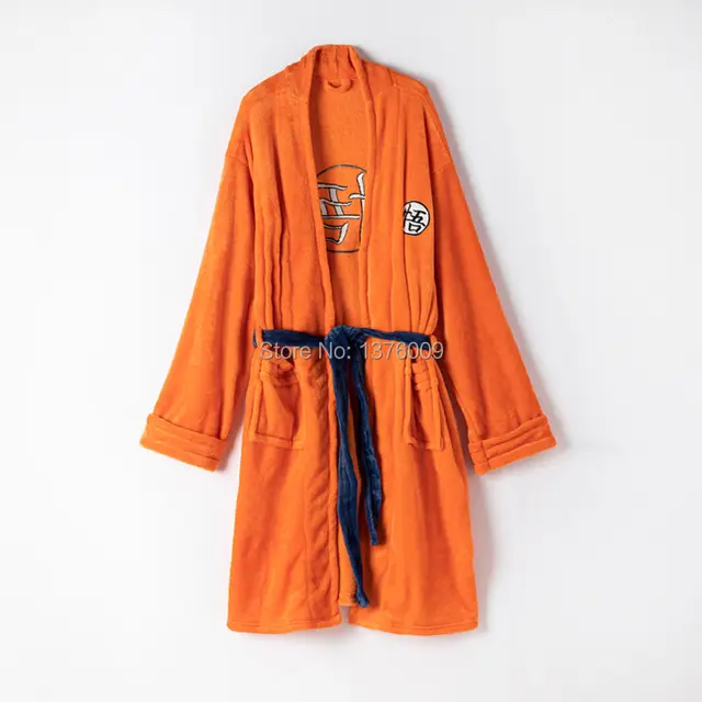 Anime Dragon Ball Son Goku Kimono Bathrobe Gown Cosplay Costume ...