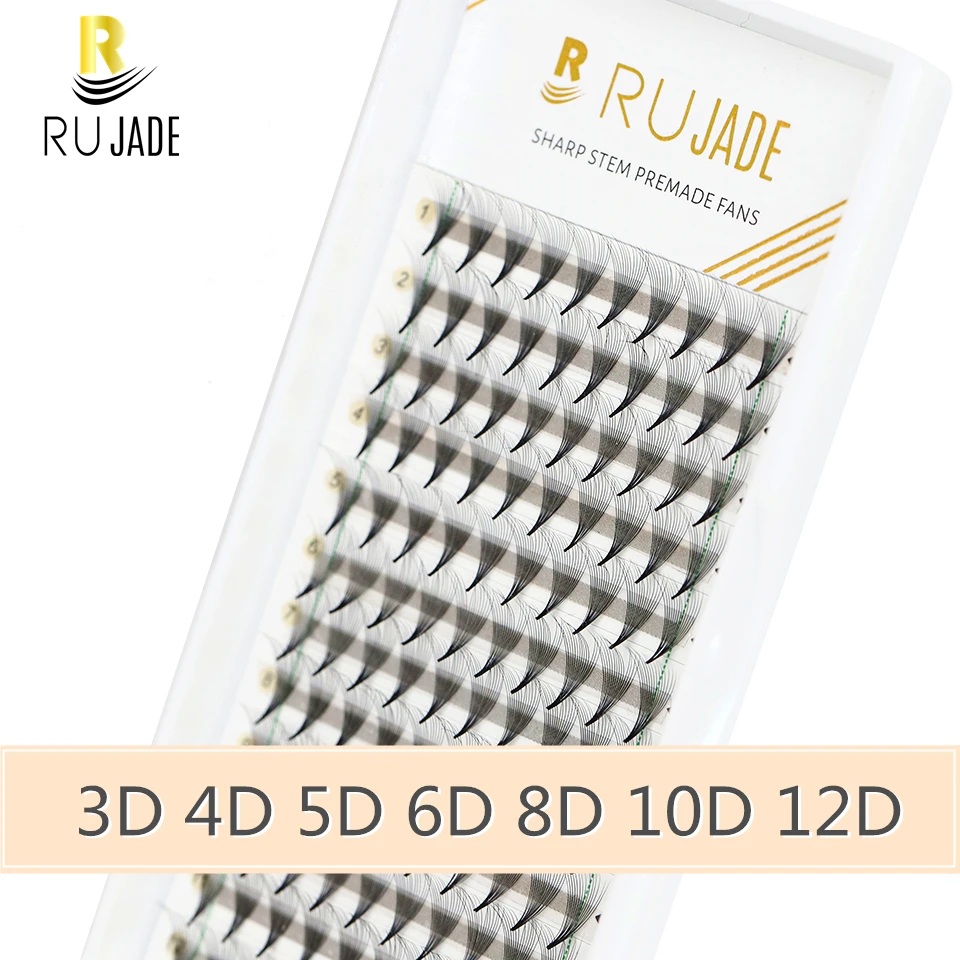 5D 6D 8D 10D 12D Premade Volume Lash Extension Fans Thin Pointy Base ...