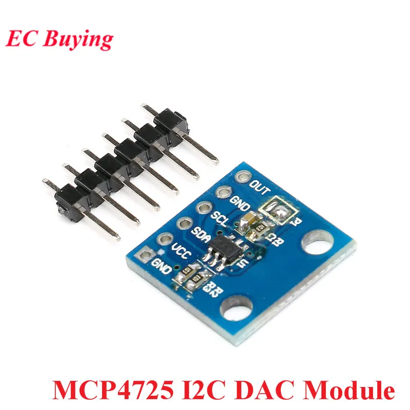 MCP4725 IIC I2C DAC 브레이크 아웃 12 비트 디지털 아날로그 변환 DAC 모듈, Arduino 개발 보드용 ...