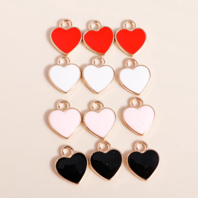 10pcs-10-12mm-Mini-Enamel-Hearts-Charms-for-Drop-Earrings-Necklaces ...