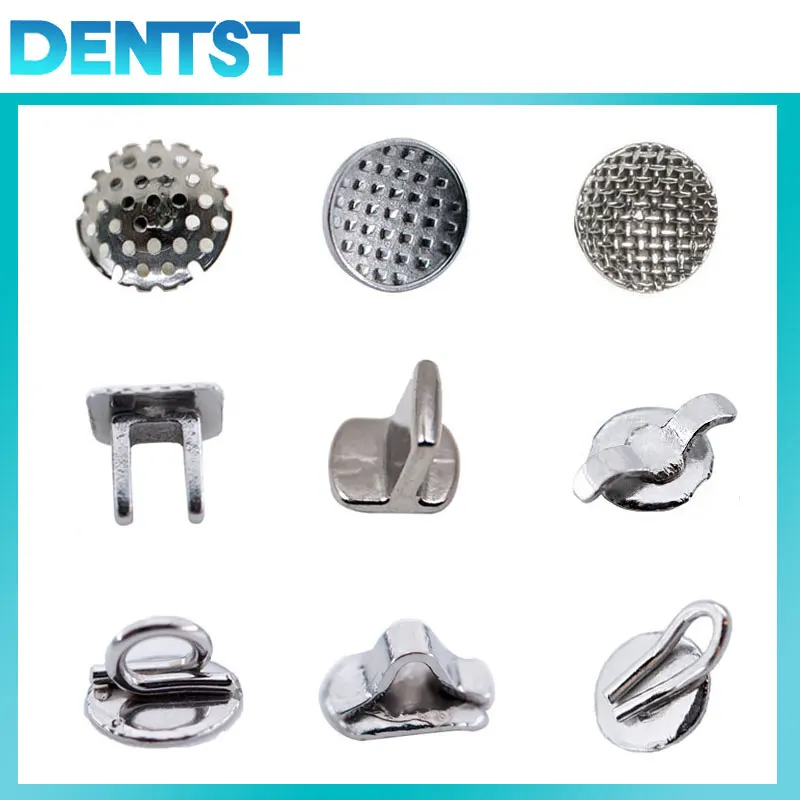 10pcs Dental Orthodontic Lingual Buttons Metal Composite Bondable ...