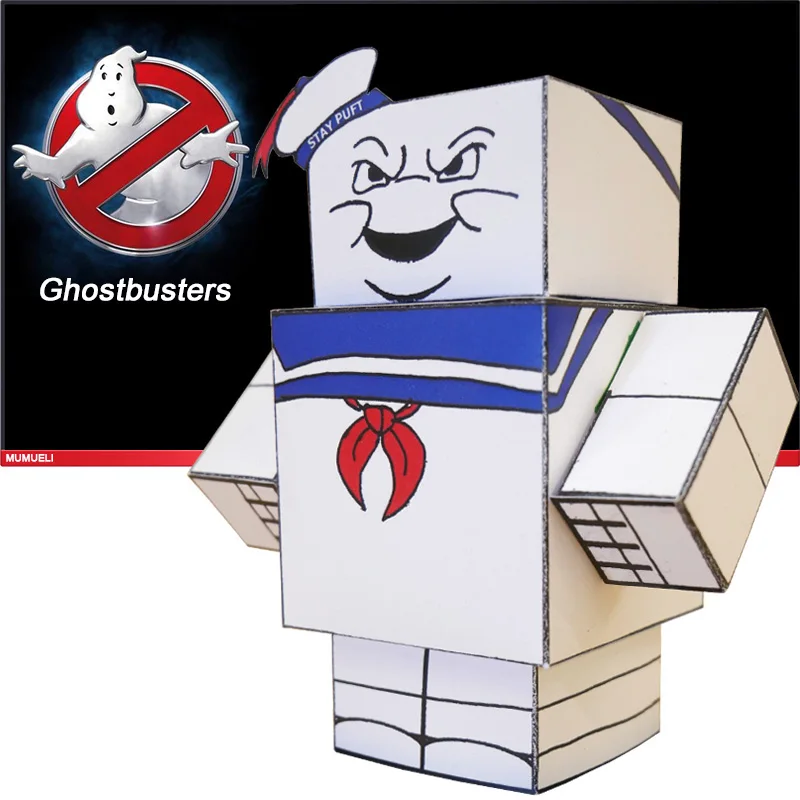 No-glue Ghostbusters Stay Puft Marshmallow Man 3D Paper Model ...
