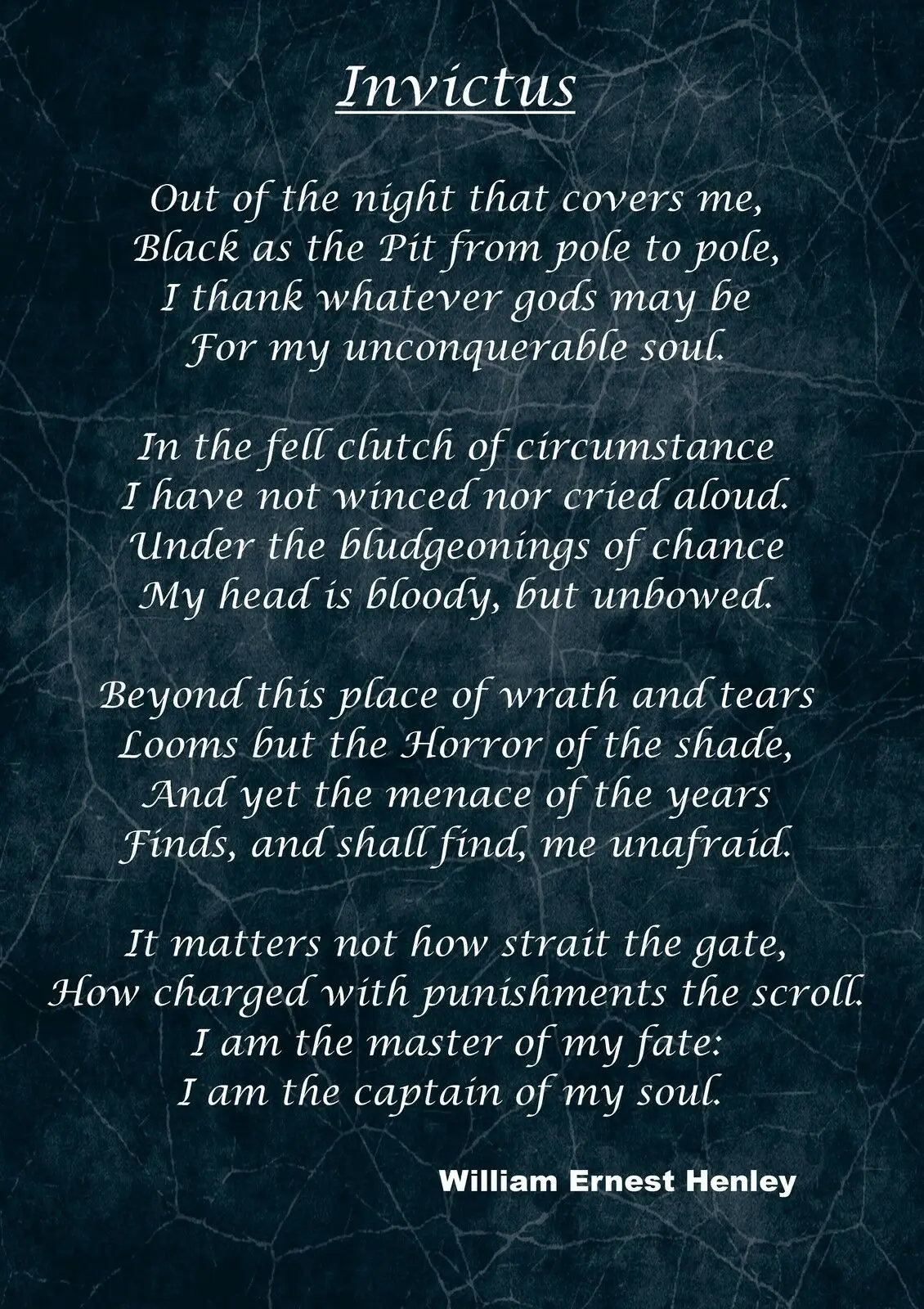 Invictus Poem Printable