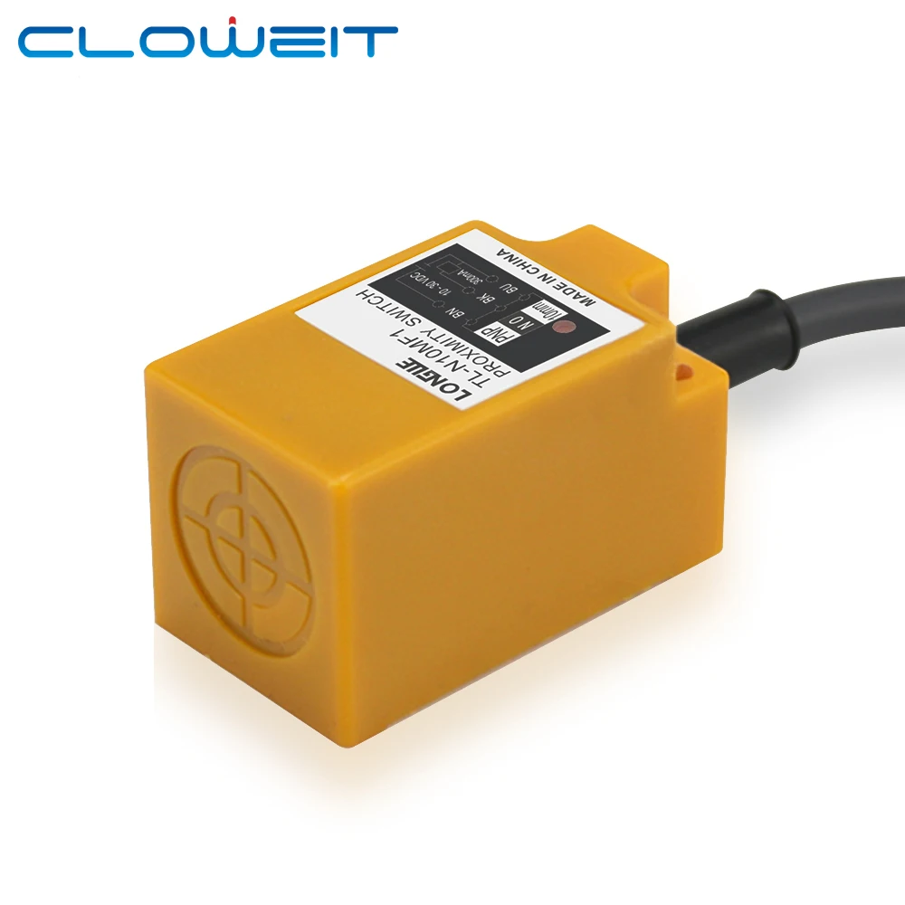 Cloweit 10mm Detection Square Sensor Inductive Proximity Switch TL N10M ...