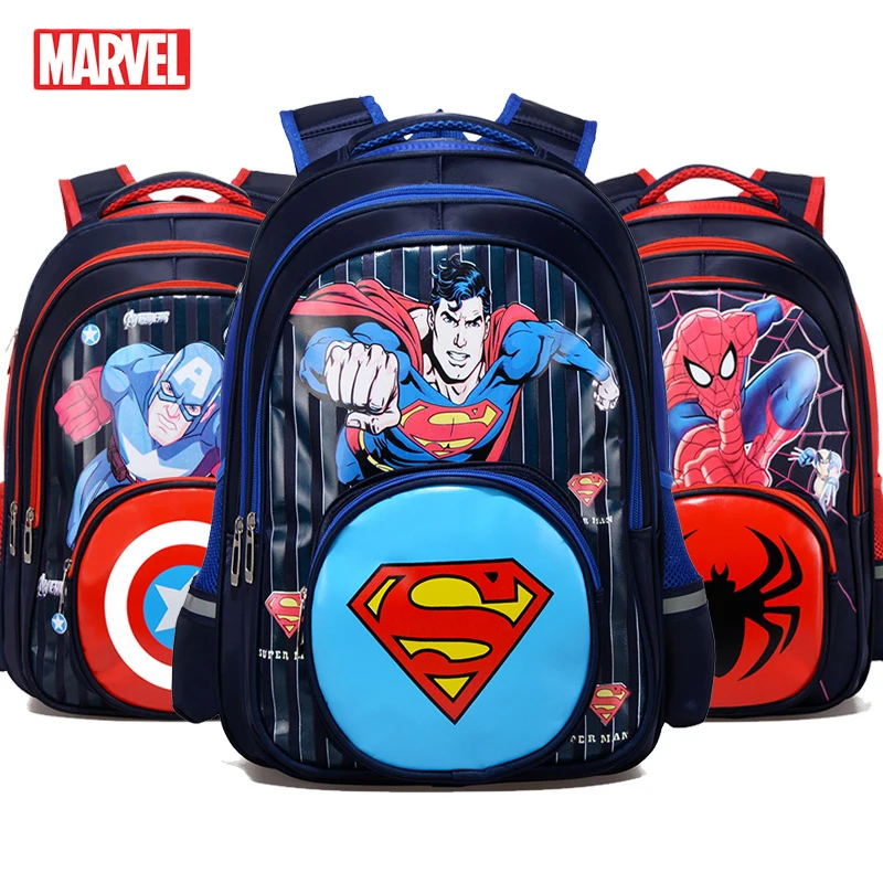 Marvel Children's School Bag Spider Man Captain America Cartoon Bag ...