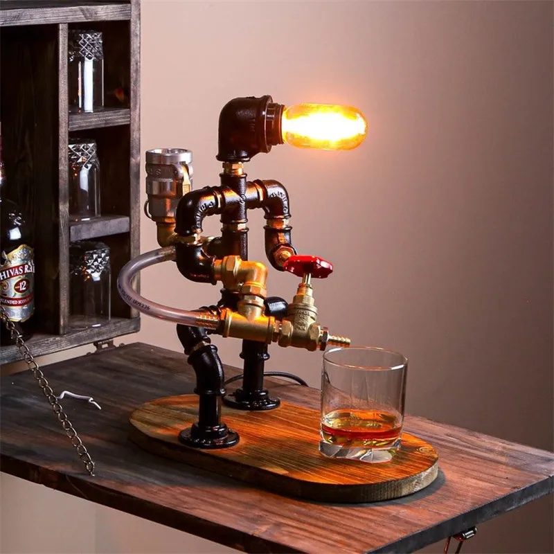 Steampunk-Fireman-Alcohol-Whisky-Dispenser-Resin-Ornaments-Handicraft ...