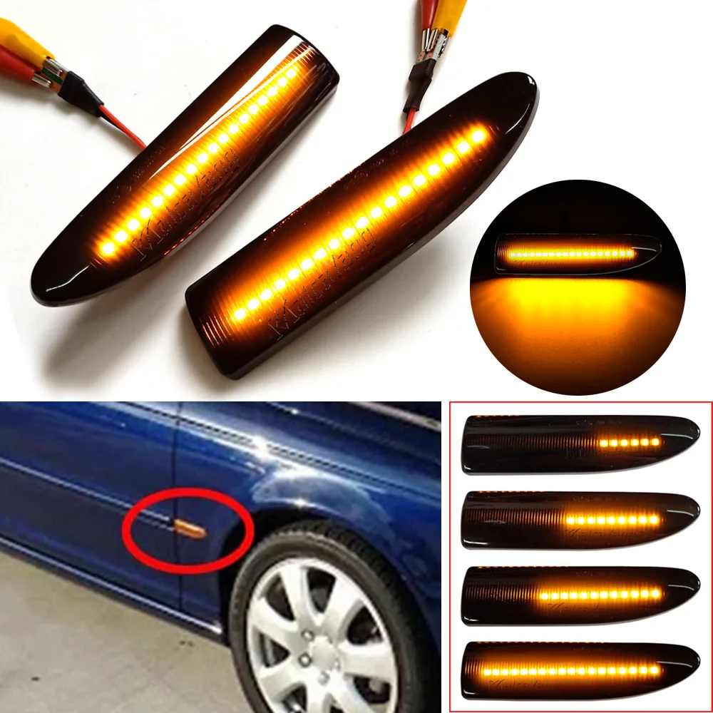 NEW-Reapeater-Lamp-For-JAGUAR-X-TYPE-2002-2009-2x-LED-Flowing-Turn ...
